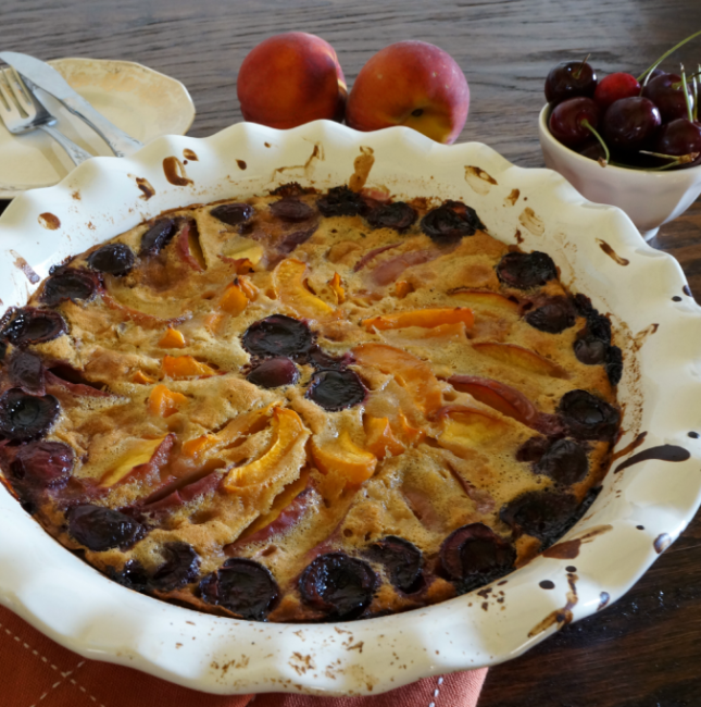 summer fruit clafoutis - The Baking Fairy