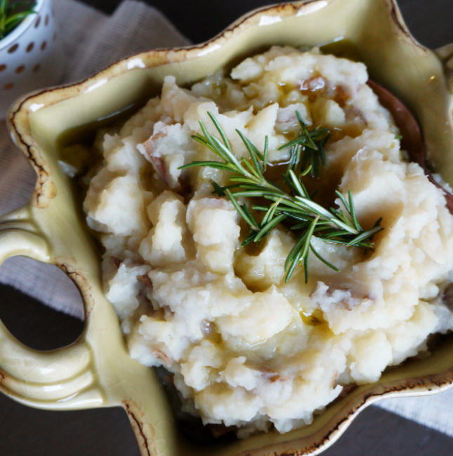rosemary roasted garlic mashed potatoes - The Baking Fairy