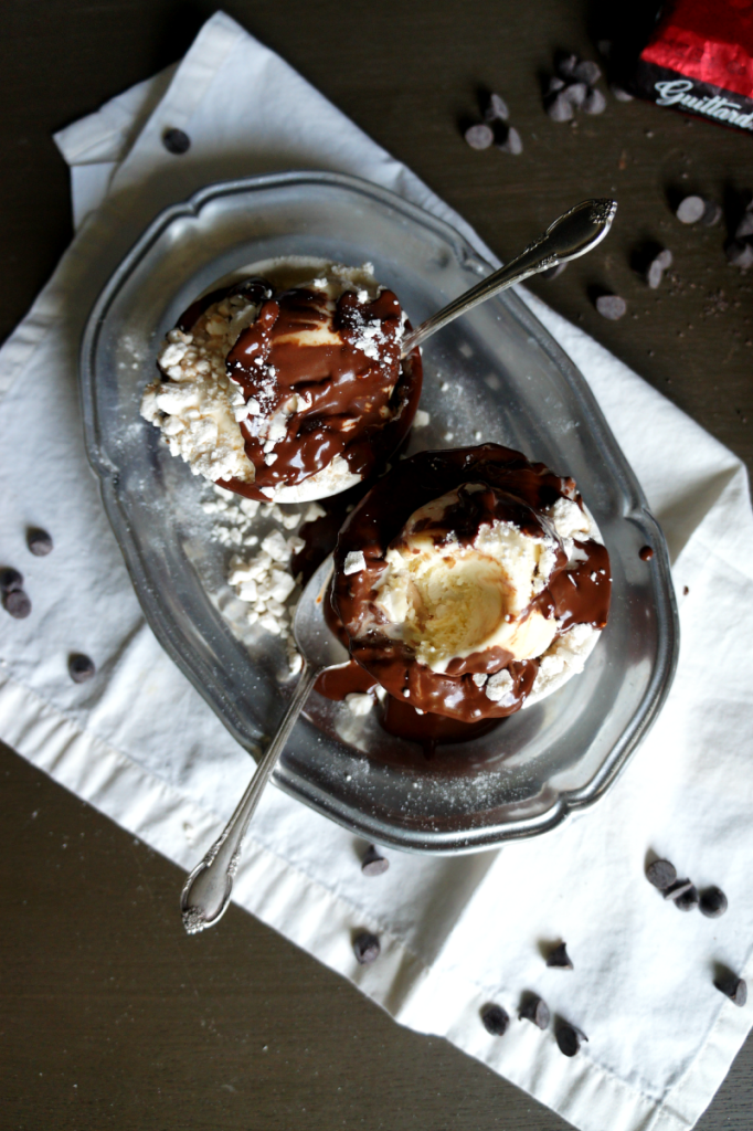 meringata {Italian hot fudge sundae} - The Baking Fairy