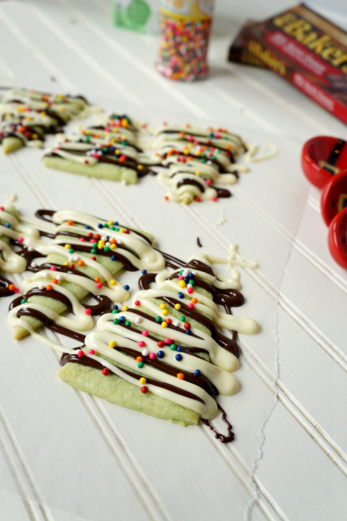 cut-out christmas tree cookies - The Baking Fairy