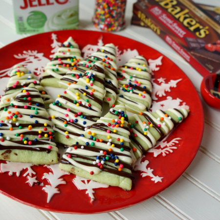 cut-out christmas tree cookies - The Baking Fairy
