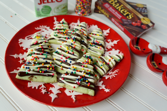 cut-out christmas tree cookies - The Baking Fairy