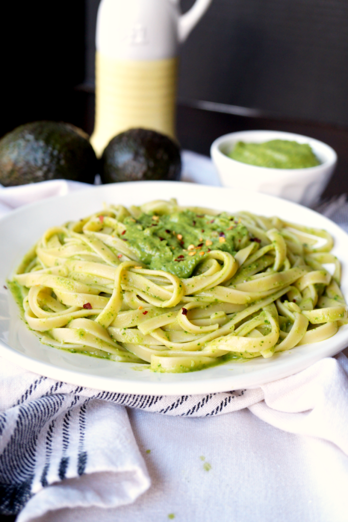 avocado pesto pasta - The Baking Fairy