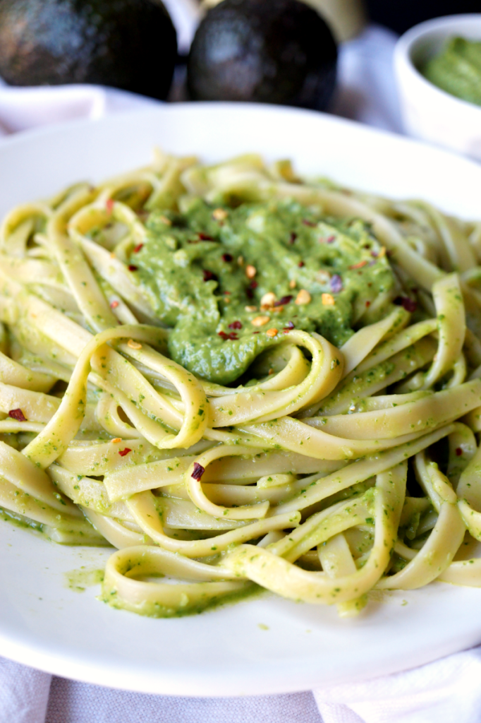 avocado pesto pasta - The Baking Fairy