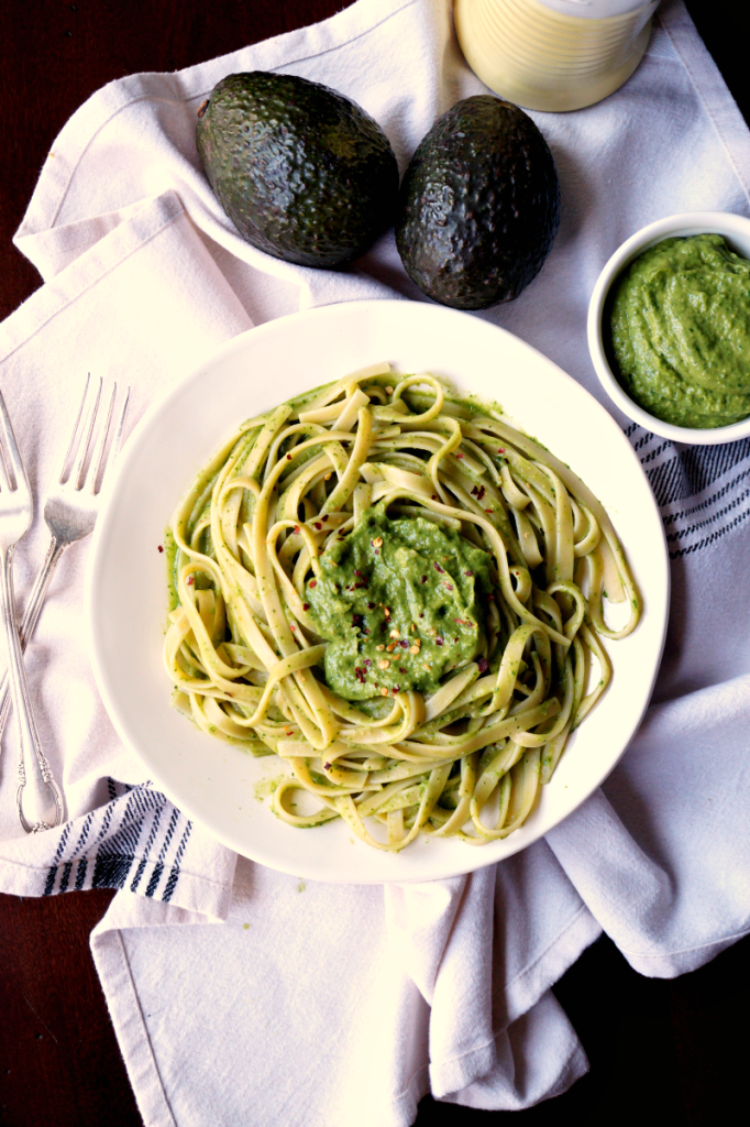 avocado pesto pasta - The Baking Fairy
