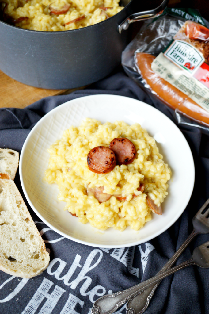sausage risotto milanese - The Baking Fairy