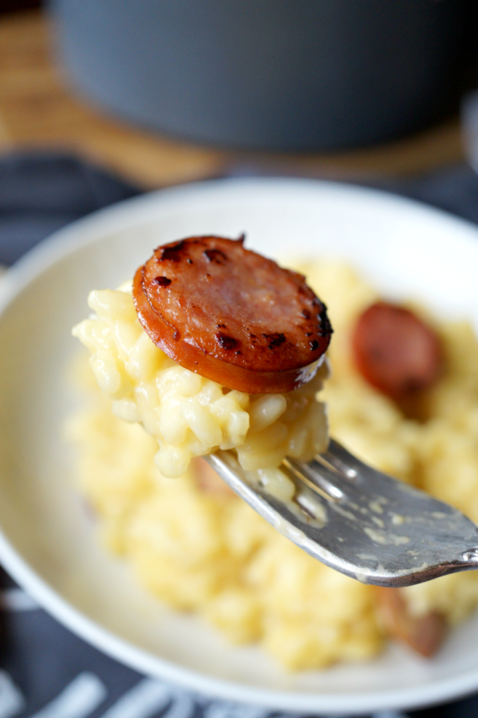sausage risotto milanese - The Baking Fairy