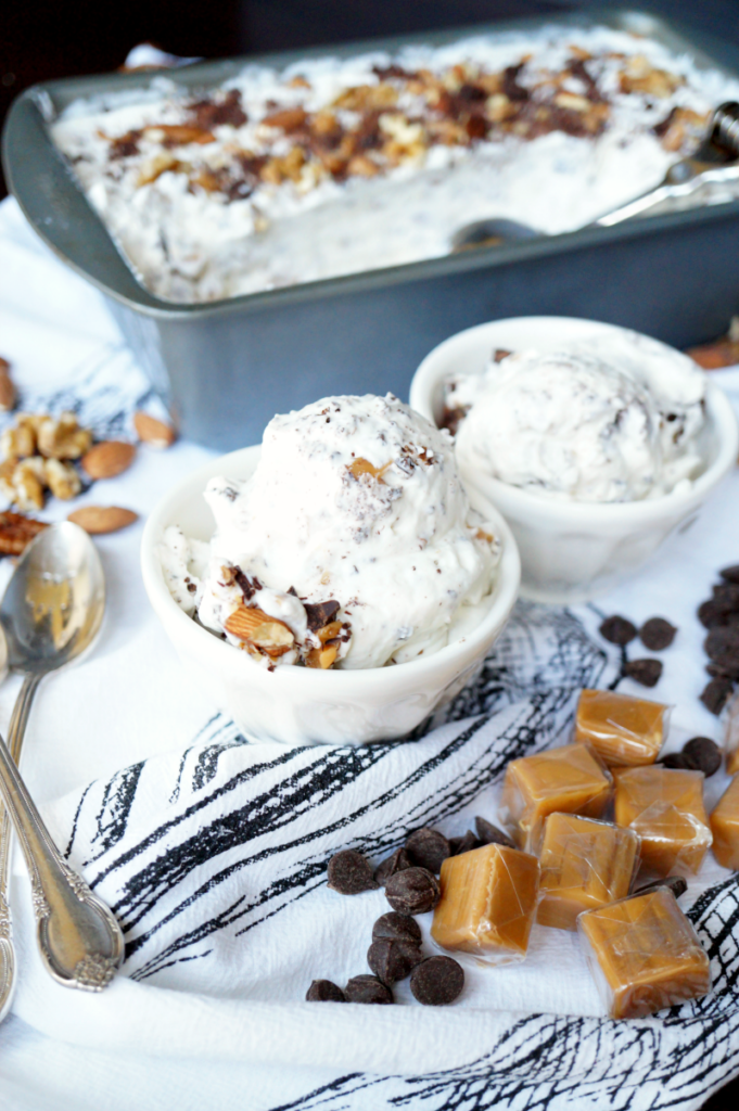 homemade moo-llennium crunch ice cream - The Baking Fairy