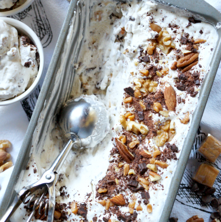 homemade moo-llennium crunch ice cream - The Baking Fairy