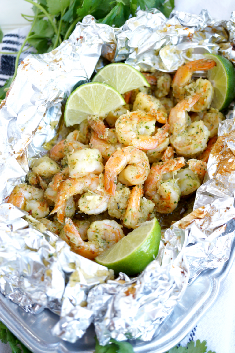 coconut lime shrimp packets - The Baking Fairy