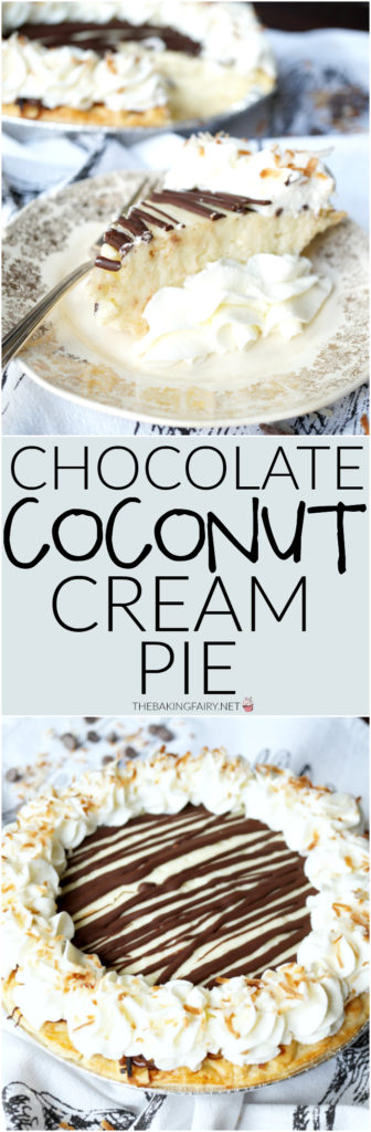chocolate coconut cream pie - The Baking Fairy