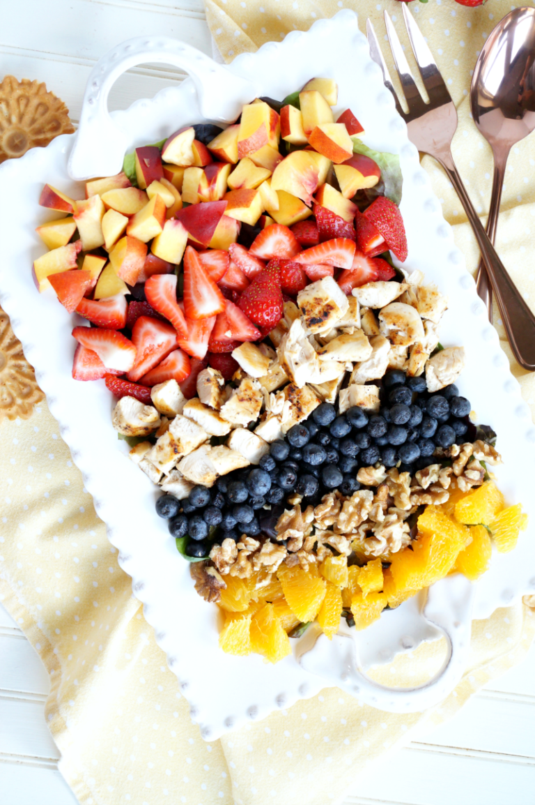 grilled chicken & fruit cobb salad - The Baking Fairy