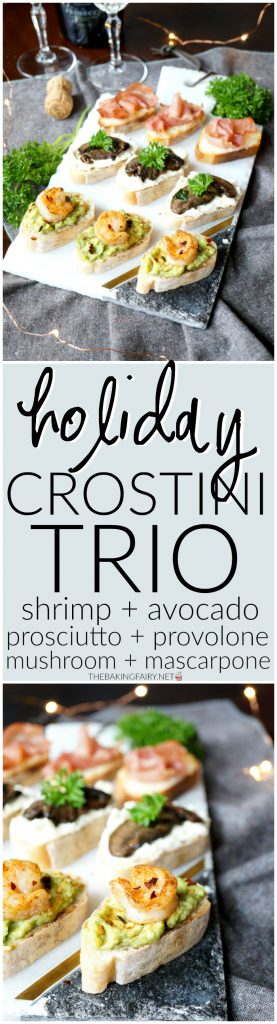 holiday crostini trio - The Baking Fairy