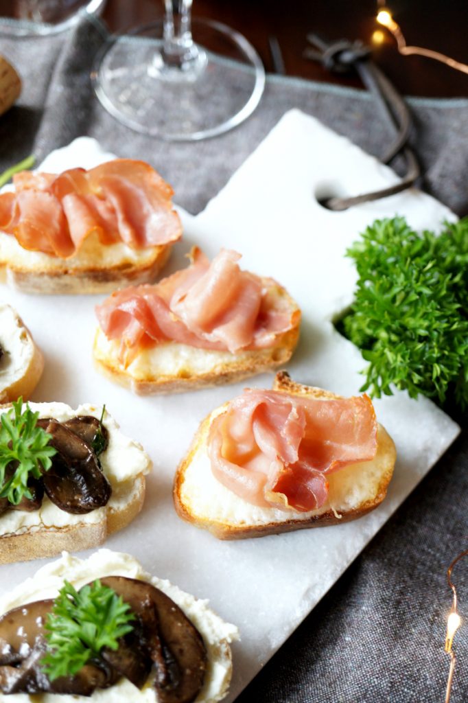 holiday crostini trio - The Baking Fairy