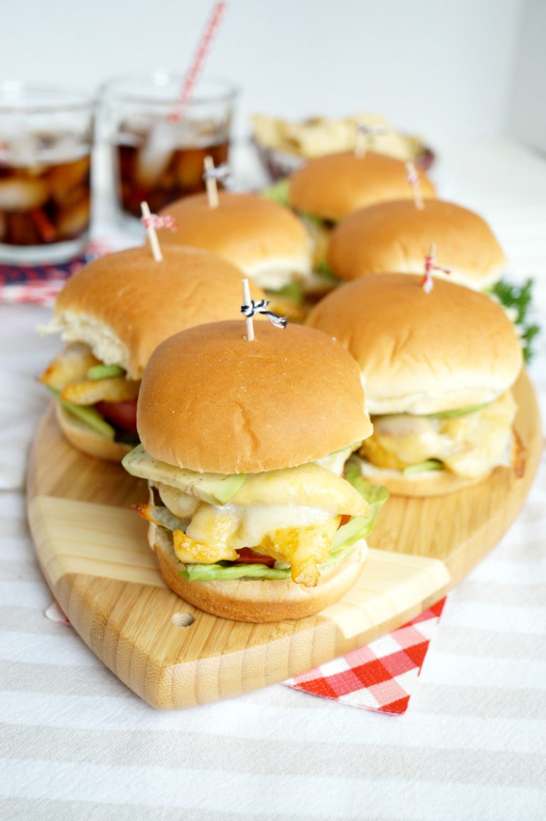 grilled honey mustard chicken sliders - The Baking Fairy