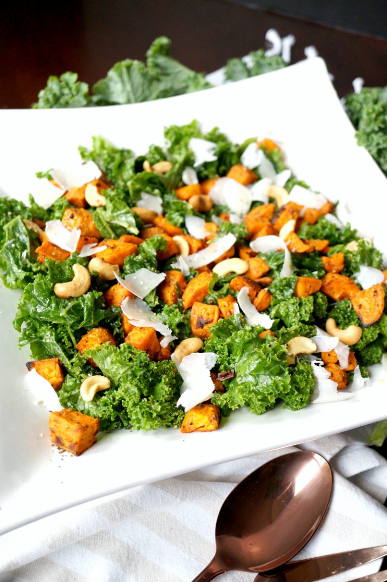 roasted sweet potato kale salad - The Baking Fairy
