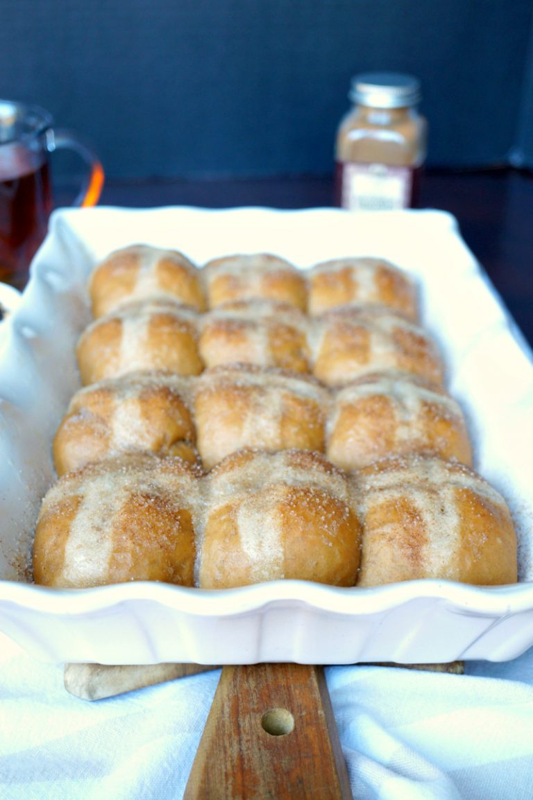 chai spiced hot cross buns - The Baking Fairy