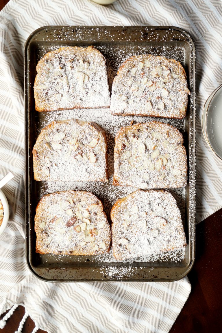 almond chocolate chip brioche bostock - The Baking Fairy