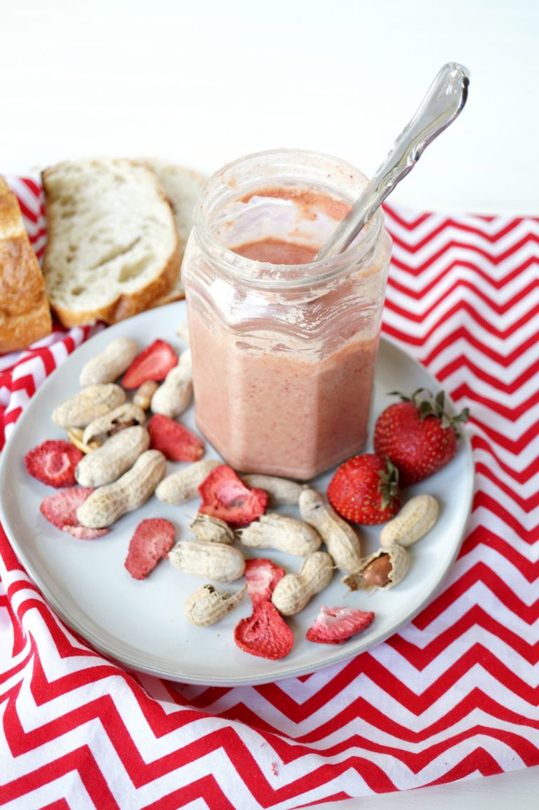 homemade strawberry peanut butter - The Baking Fairy