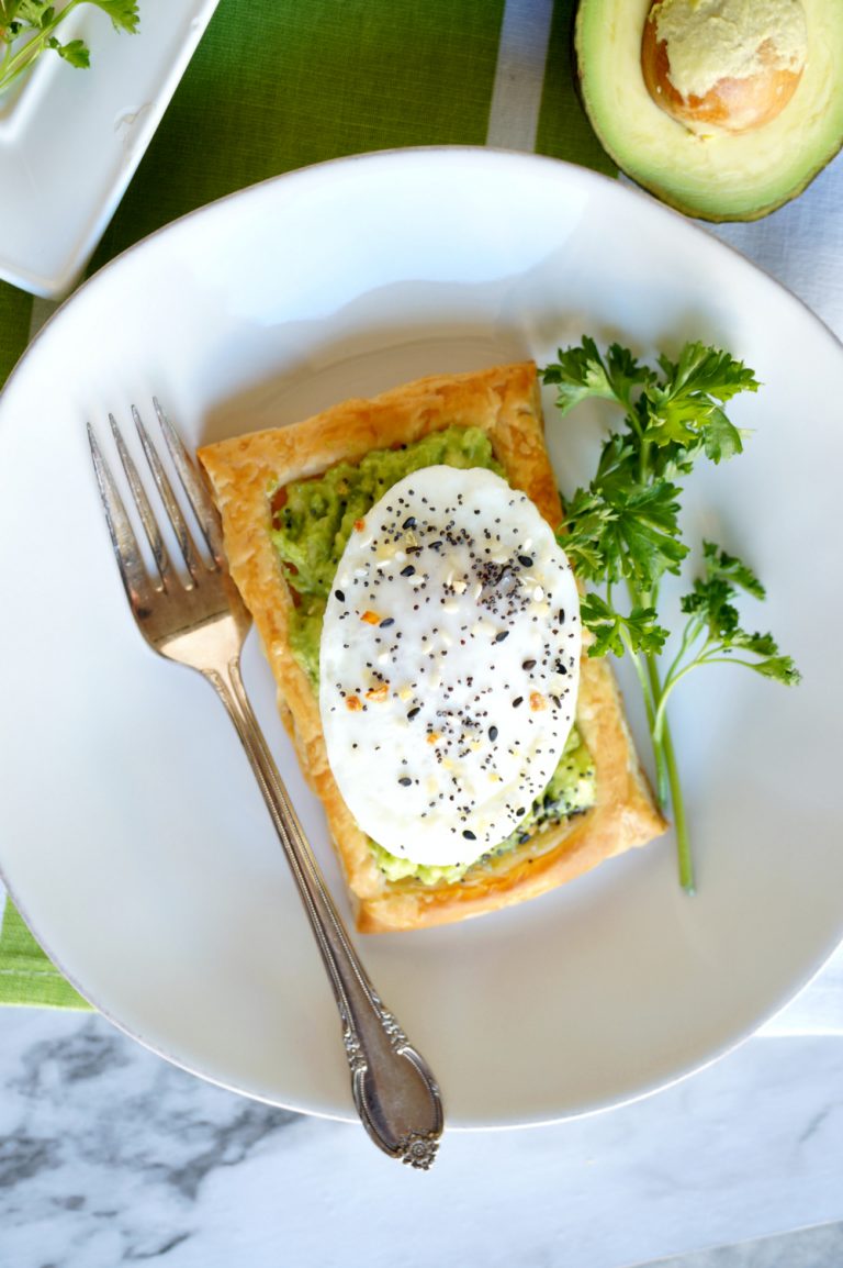 avocado toast puff pastry squares - The Baking Fairy