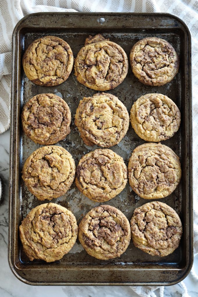 vegan chocolate tahini swirl cookies - The Baking Fairy
